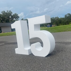 PICK ANY 2 Big Styrofoam Party Numbers | Large 3D Foam Tabletop Numbers ...