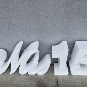 Mis 15 Letters | Letras Base De Mesa Para Una Fiesta De Cumpleaños ...
