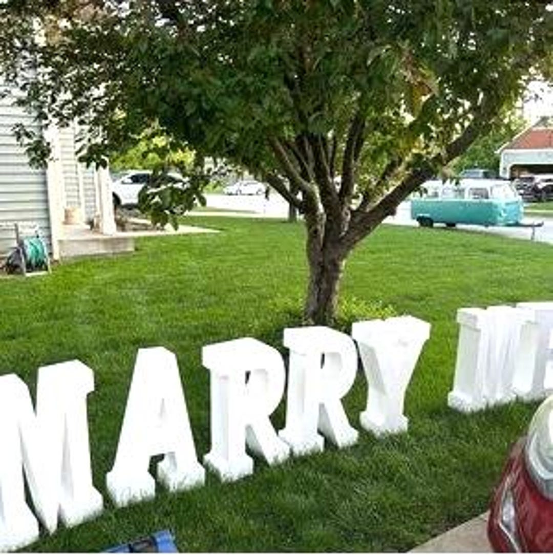 Large 3D "marry Me" Letters | Marriage Proposal Letters | Marry Me ...