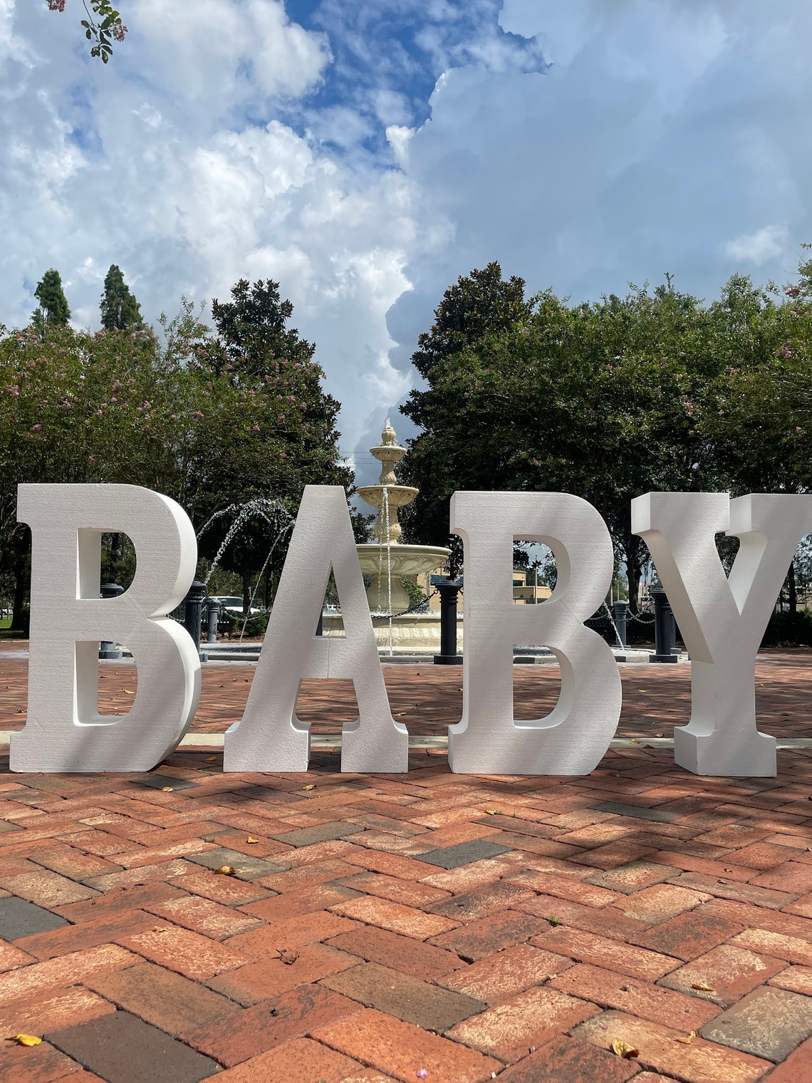 30" TALL 3D THICK BABY Letters | Table Base Styrofoam Baby Letters for ...