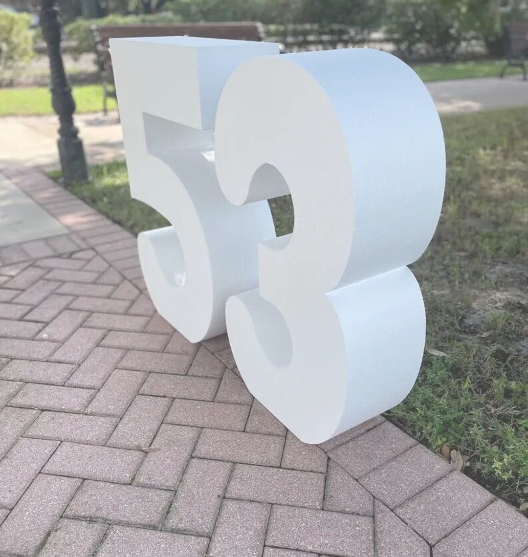 Giant Standing Numbers Pick 2 | Large 3D Customizable Styrofoam Numbers ...