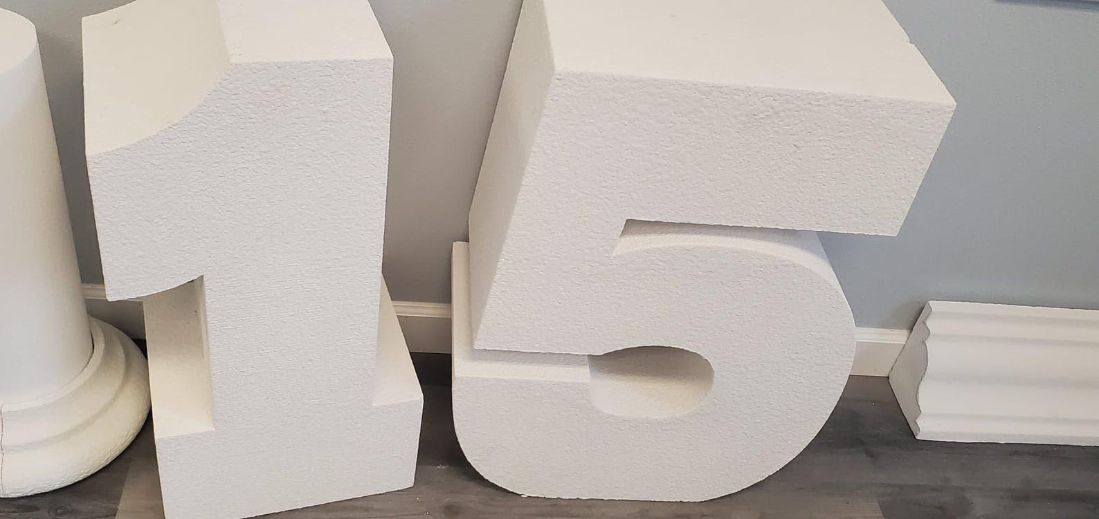 Largely Sized 3D Foam Letters Blocky Sturdy| Self Standing 3D Foam ...