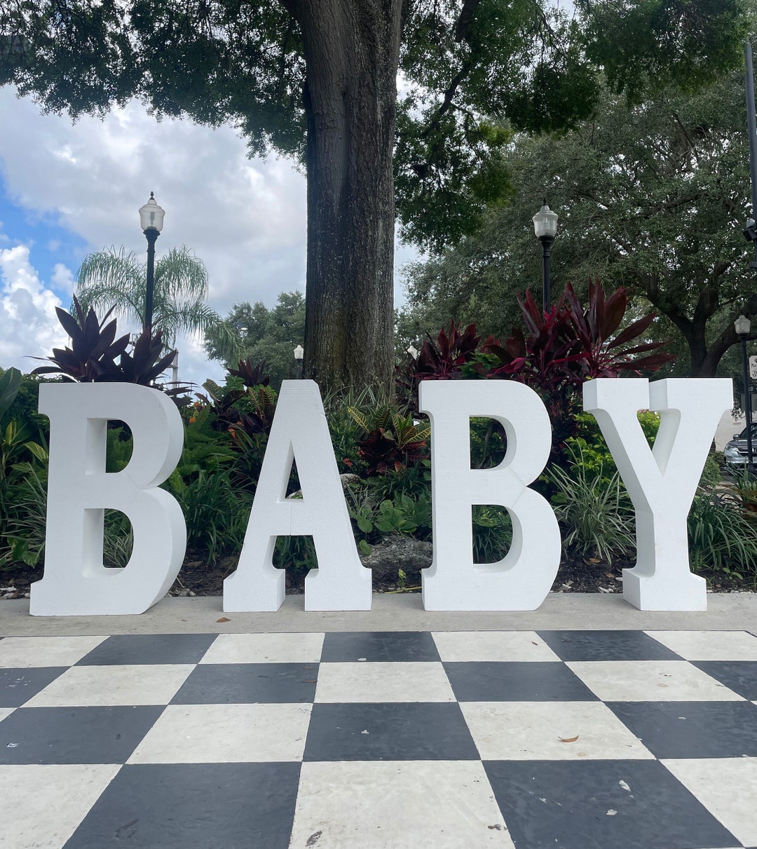 Large BABY Letters for a Baby Shower | Baby Table Base Letters for Baby ...