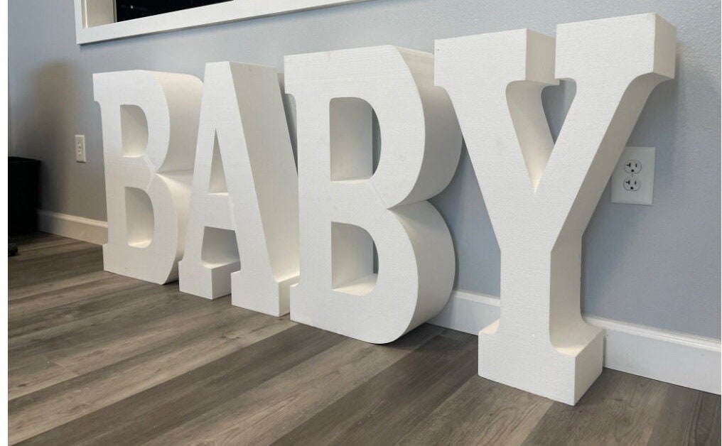 Large Toddler Baby Shower Letters Table Base Baby Letters - Etsy