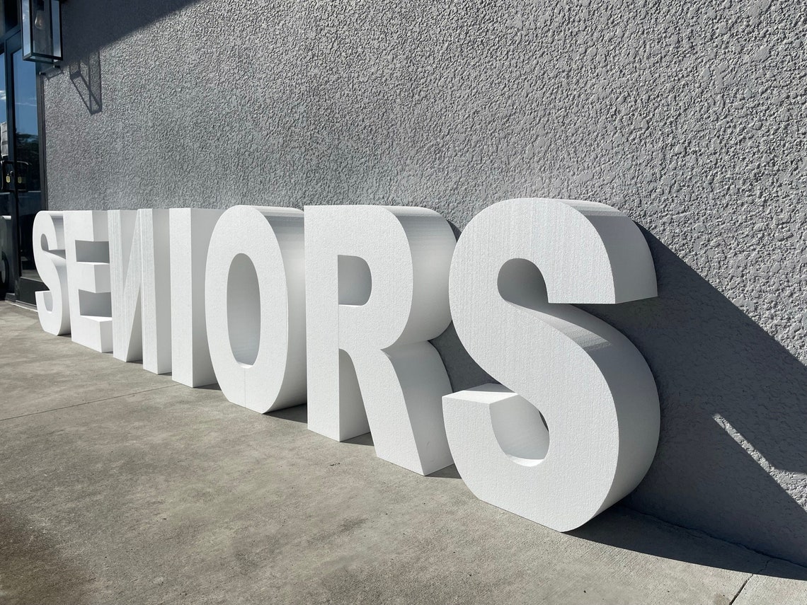 Large Sized Freestanding Styrofoam Letters | Custom 30