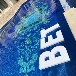 Giant Floating Pool Letters | 30" Tall Styrofoam Letters for Parties ...