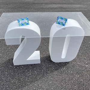 Table Top Birthday Signage | PICK ANY 2 Foam Party Numbers | 30" Tall ...