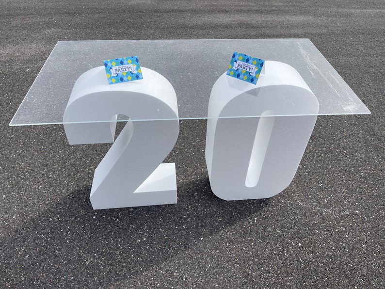 Table Top Birthday Signage | PICK ANY 2 Foam Party Numbers | 30" Tall ...