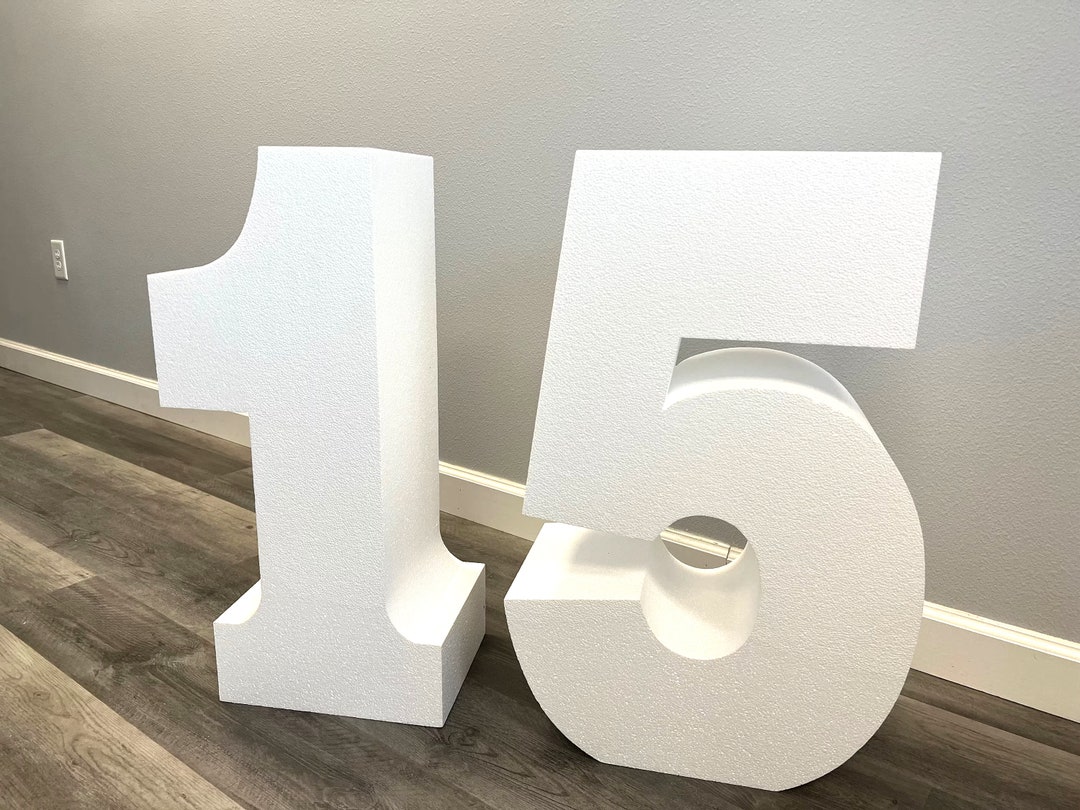 PICK ANY 2 Birthday Numbers | THICK 30" Tall Table Base Styrofoam ...