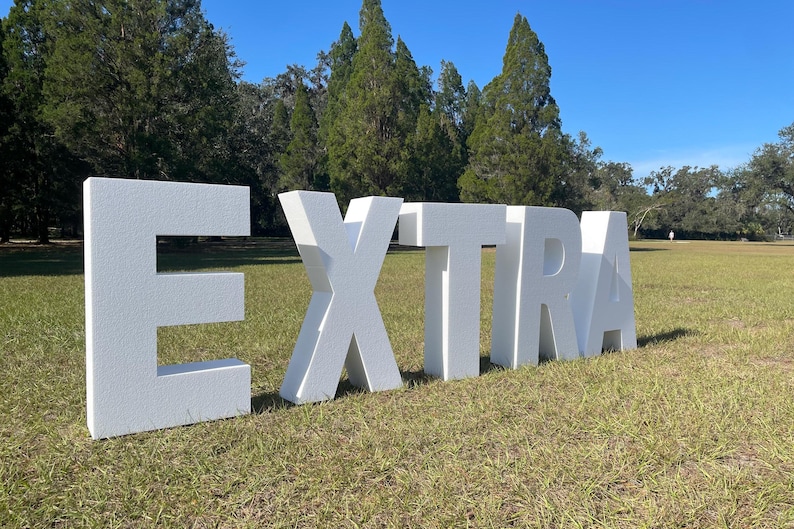 4' Tall Extra Large Self Standing Foam Letters, Giant Backdrop Display ...