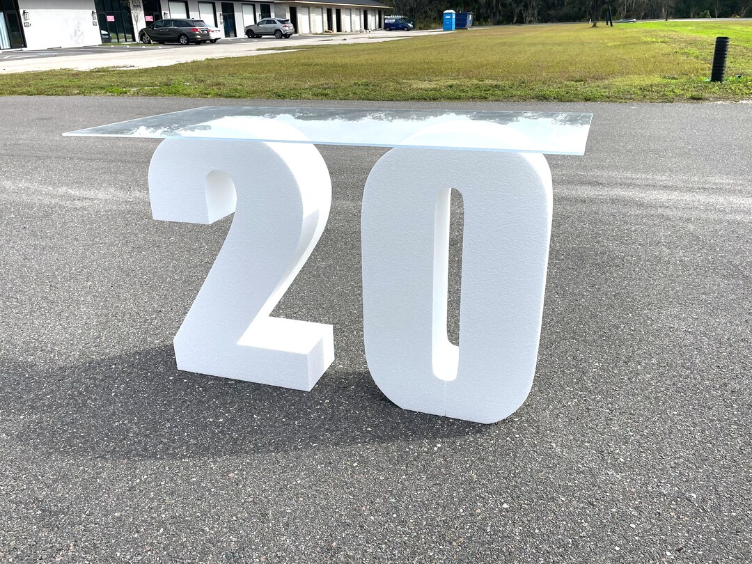 Table Top Birthday Signage | PICK ANY 2 Foam Party Numbers | 30" Tall ...