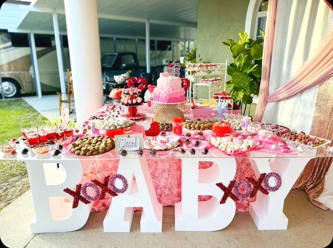 Freestanding Baby Table Base Lettering | Backdrop Baby Sign for Baby ...