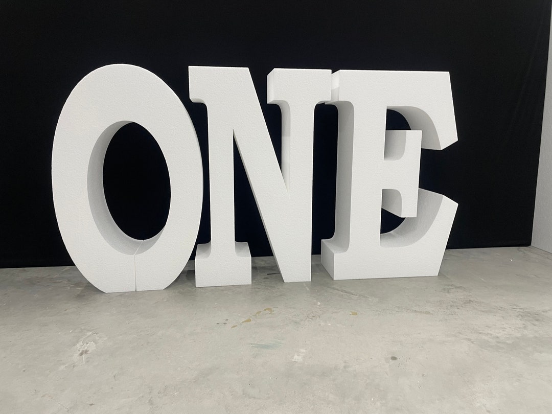 One Letters Table Base Self Standing One Characters for First Birthday ...