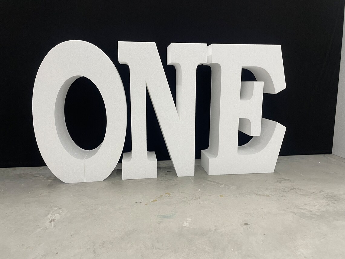 One Letters Table Base Self Standing One Characters for First Birthday ...