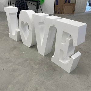 Large Love Letters | 30" Tall and Thick Self Standing Love Foam ...