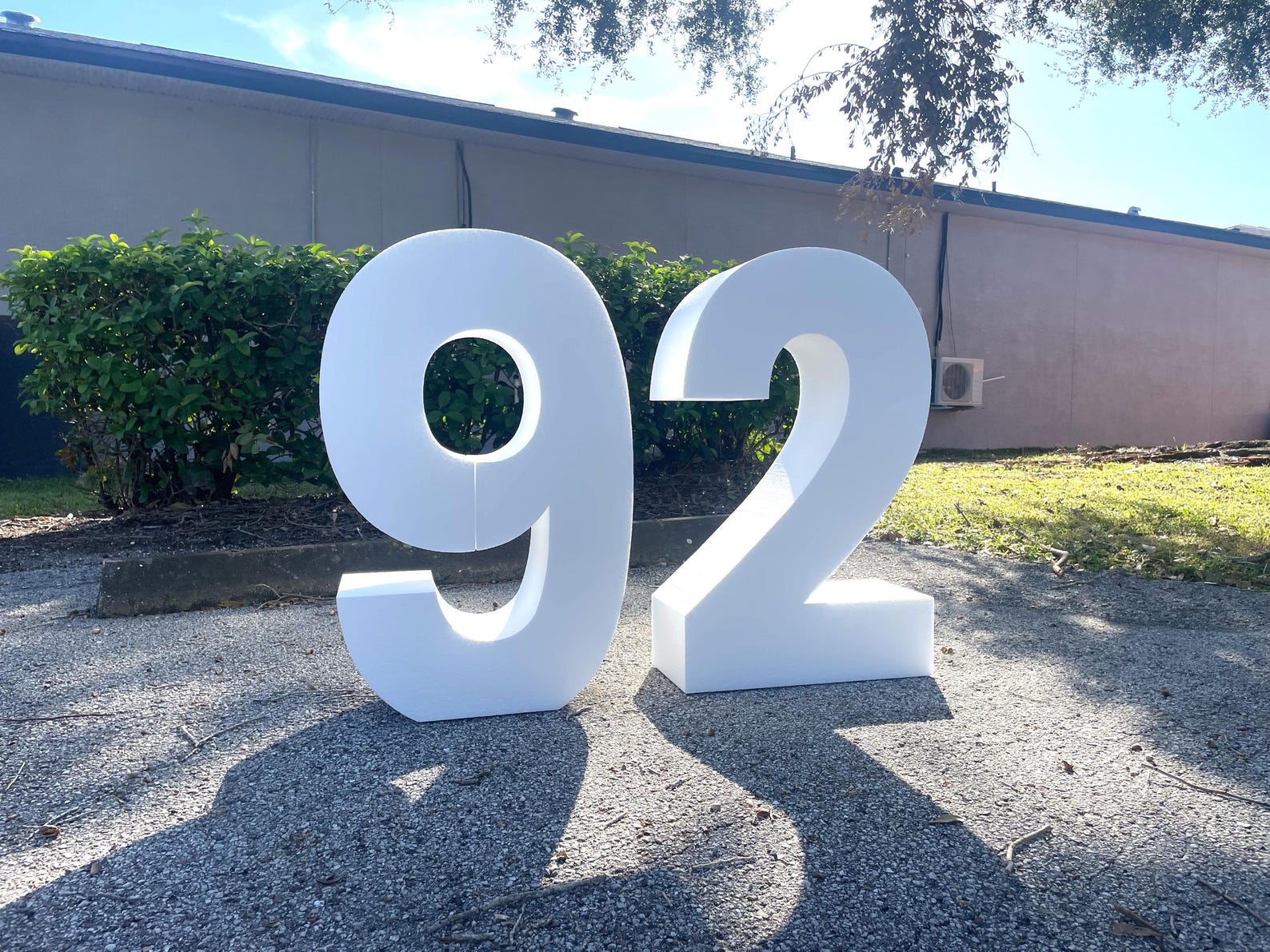 3D Foam Letter Sign Any 2 Numbers, Self Stand Styrofoam Letter Birthday ...