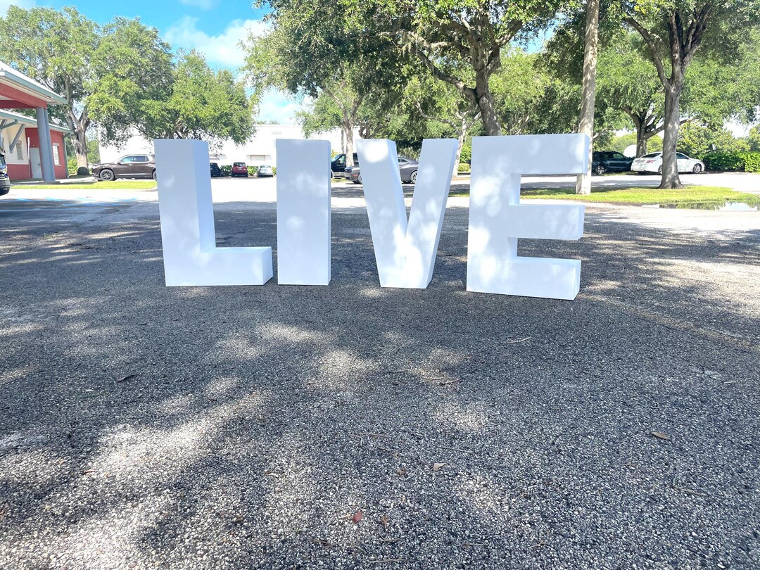 Giant 3D Standing Word Letters | Styrofoam Stage Backdrop Characters ...