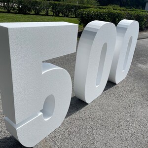 Large Numbers 4 Feet Tall, Giant Standing White Styrofoam Letter ...