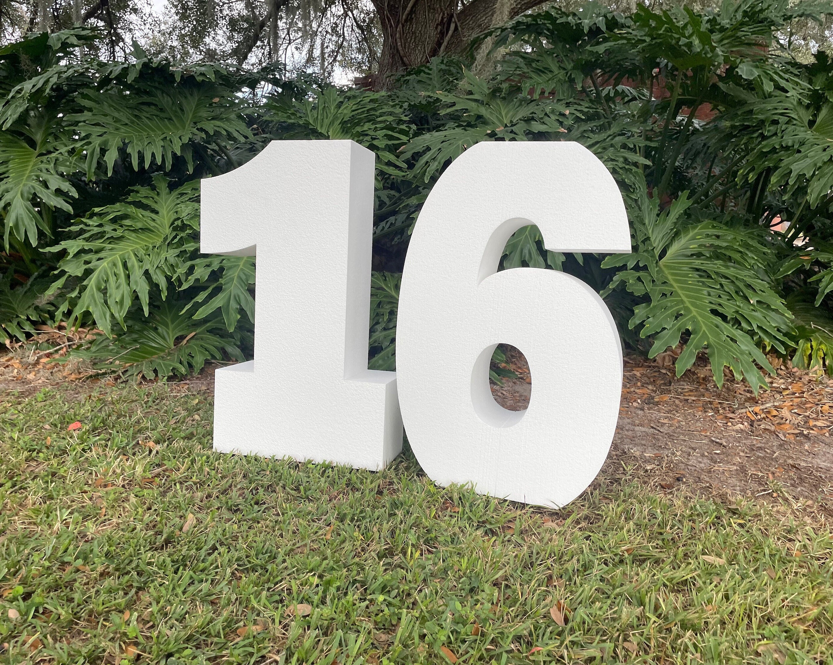 Big Self Standing Foam Numbers for Birthday Parties | 30" Tall Backdrop ...