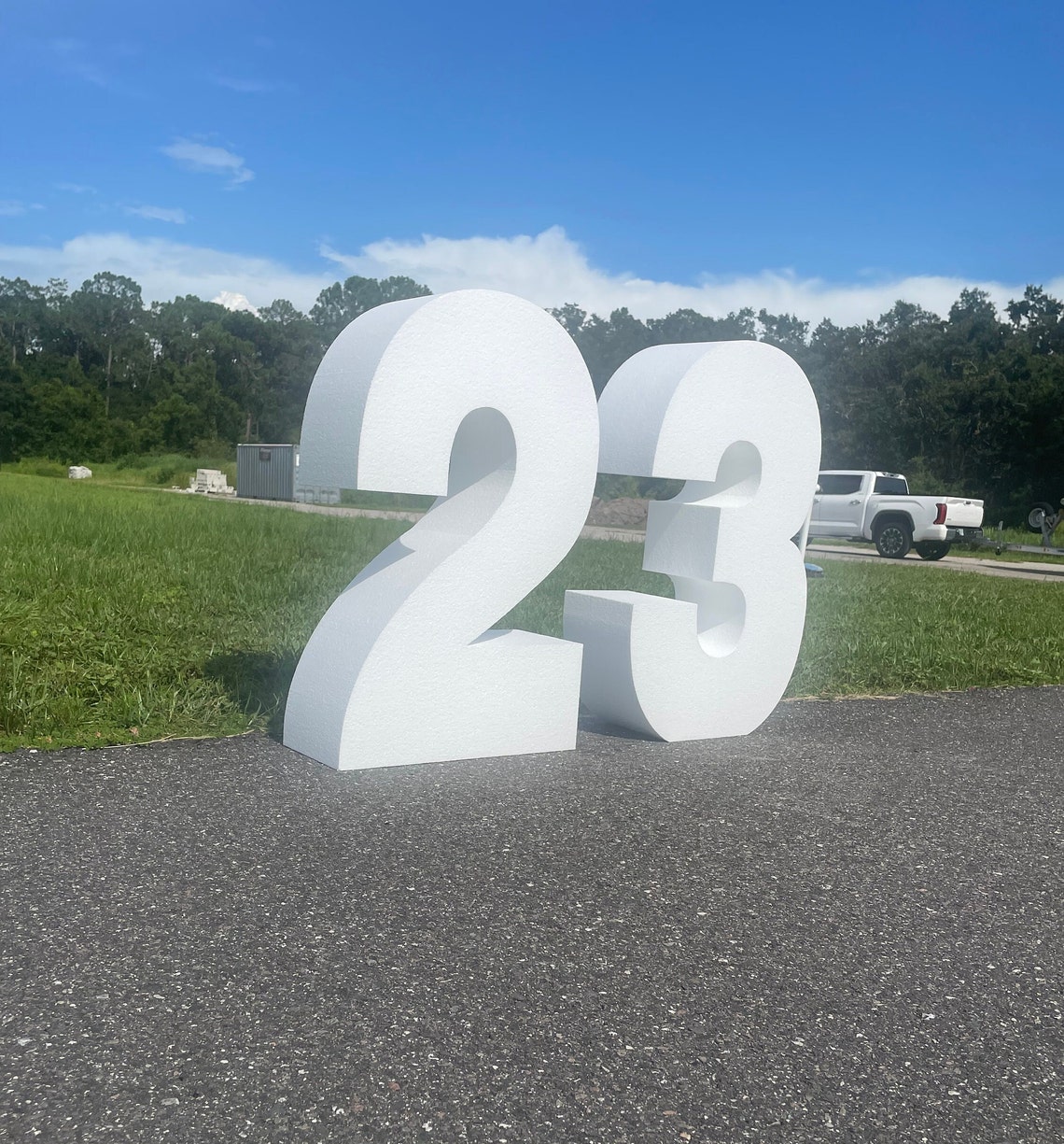PICK ANY 2 Big Styrofoam Party Numbers Large 3D Foam Tabletop Numbers ...