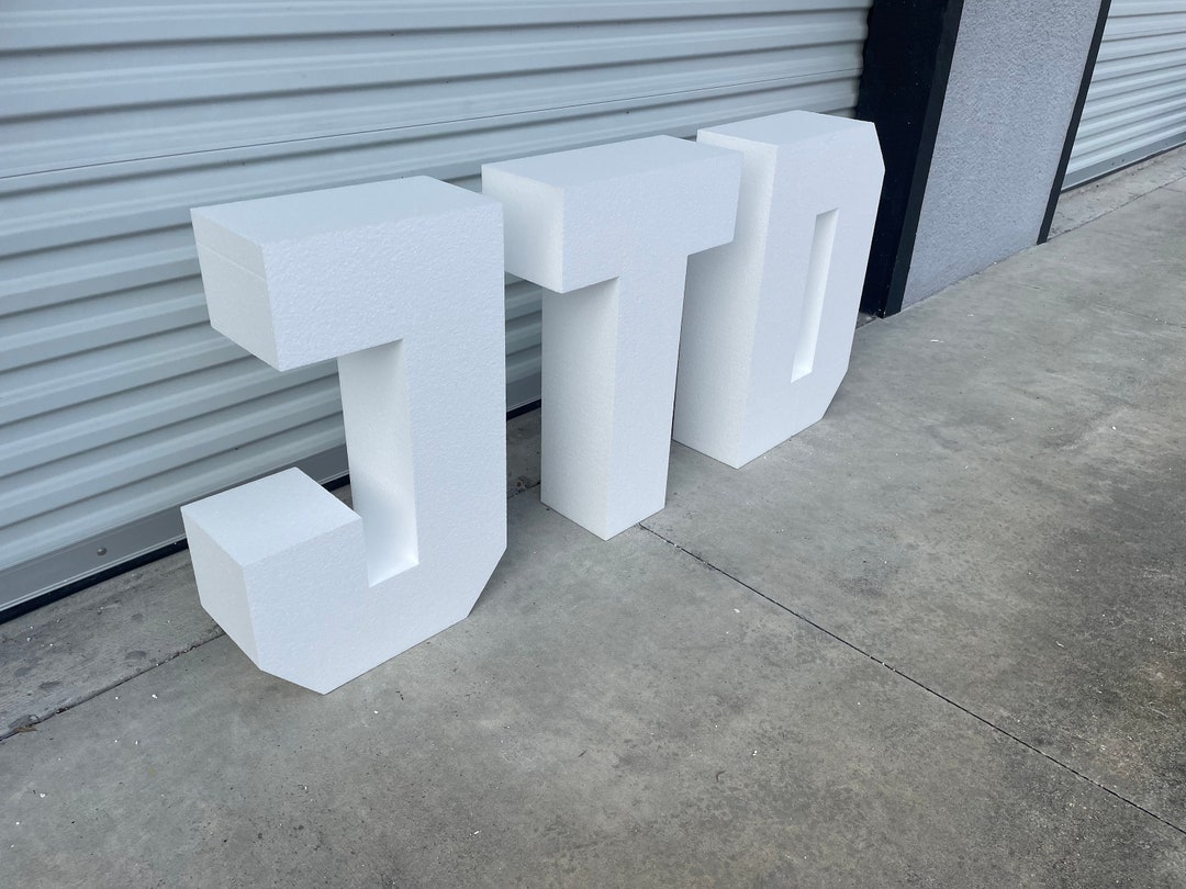 Giant 3D Thick Self Standing Letters | Personalized Names, Acronyms ...