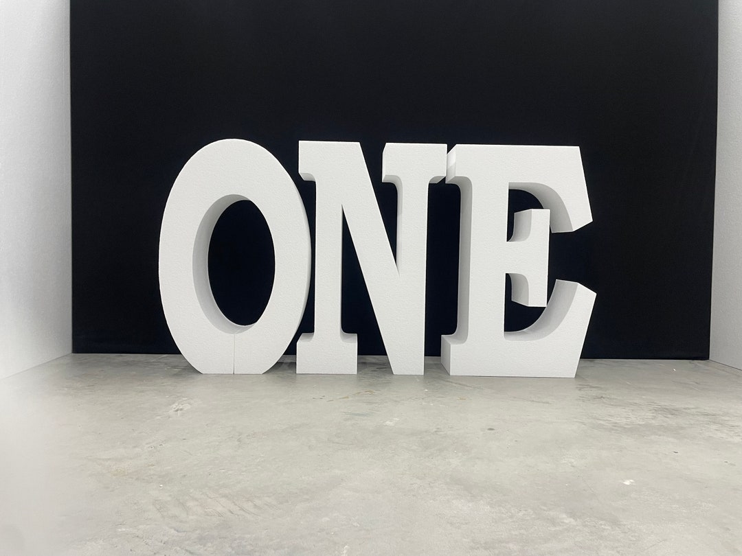 One Letters Table Base Self Standing One Characters for First Birthday ...