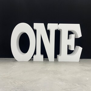 One Letters Table Base Self Standing One Characters for First Birthday ...