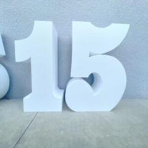 Self Standing Number 15 | Large Foam Fifteen Characters | Girl ...