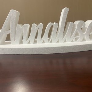 Custom Nametag Name Sign | Customizable 3D Foam Name Label Backdrop ...