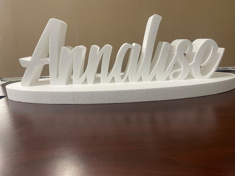 Custom Nametag Name Sign | Customizable 3D Foam Name Label Backdrop ...