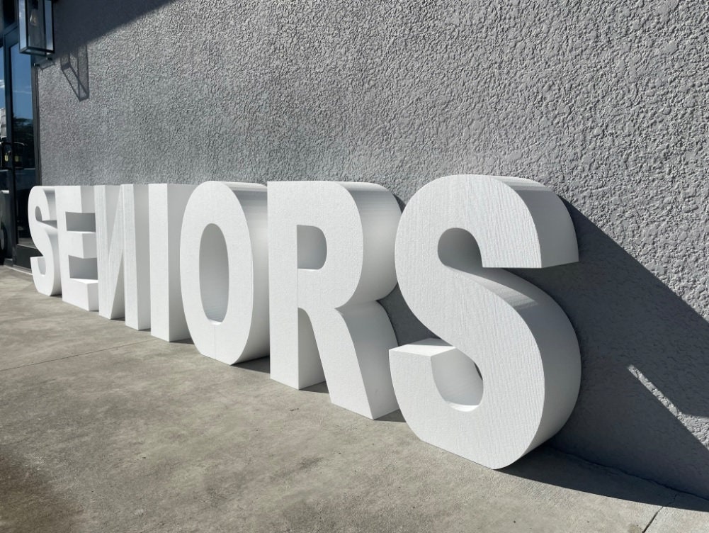 Thick Self Standing Foam Letters | 30" Tall 3D Customizable Foam Words ...