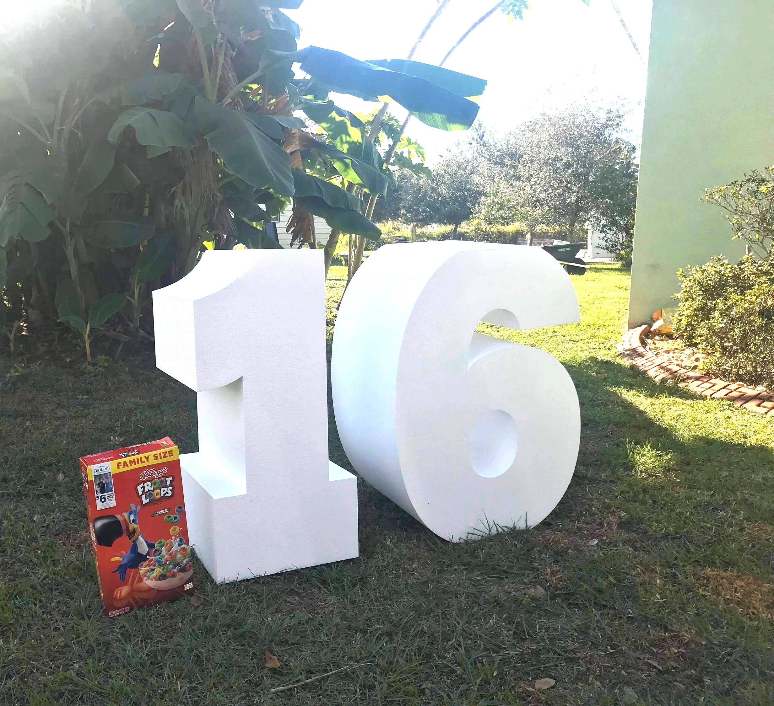 Large Thick "16" Numbers | 3D Self Stand Numbers for Sweet Sixteen ...