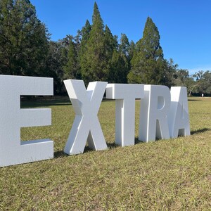White Styrofoam Letters, Foam Word Characters 2.5 Ft. Tall That Self ...