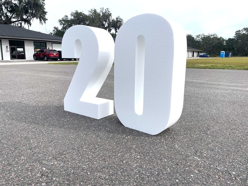 Large Standing Prop Background Numbers 3D Customizable Styrofoam ...
