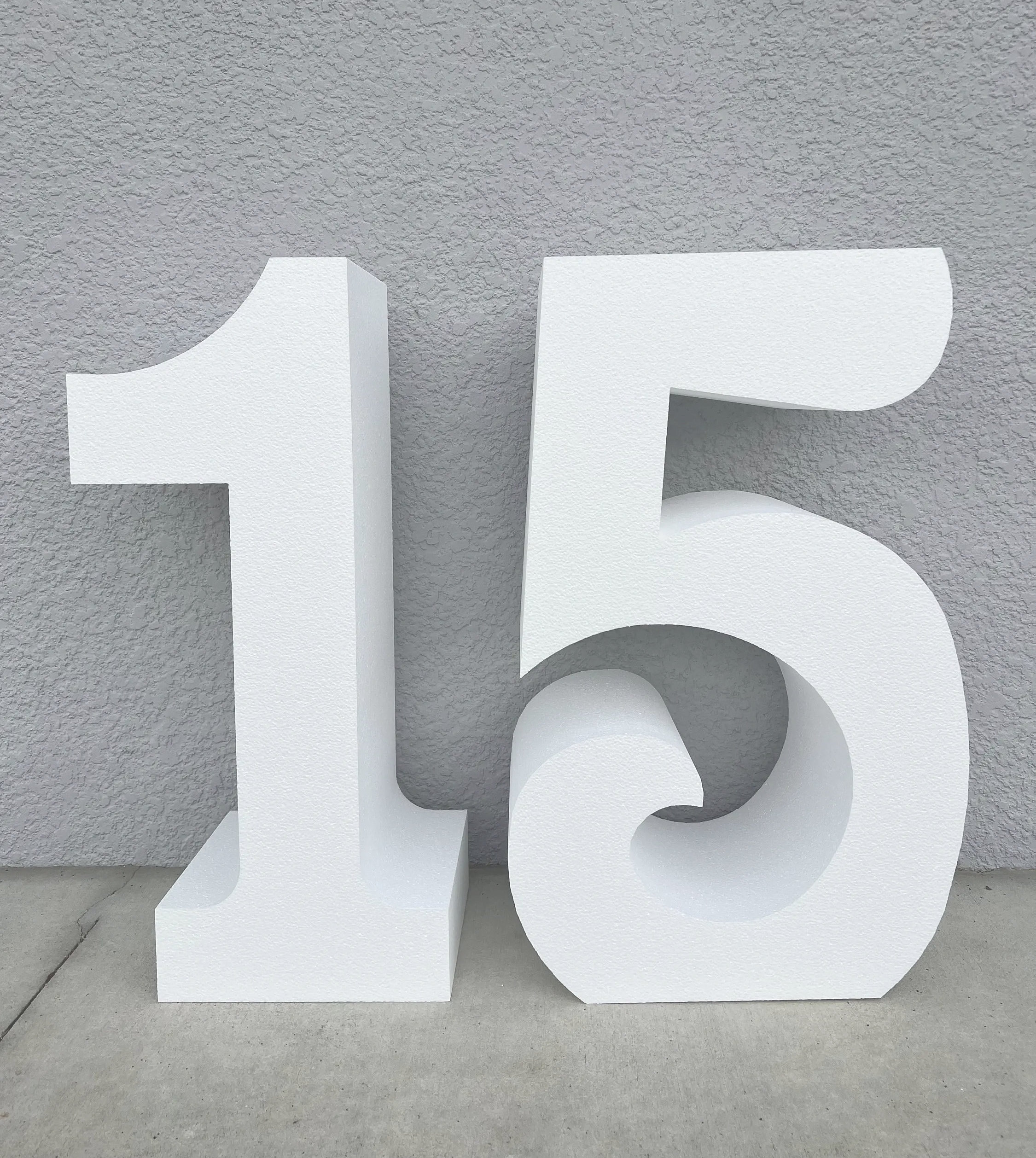Quinceañera Numeros Letras | 30" Tall 3D Foam Quince Birthday Numbers ...