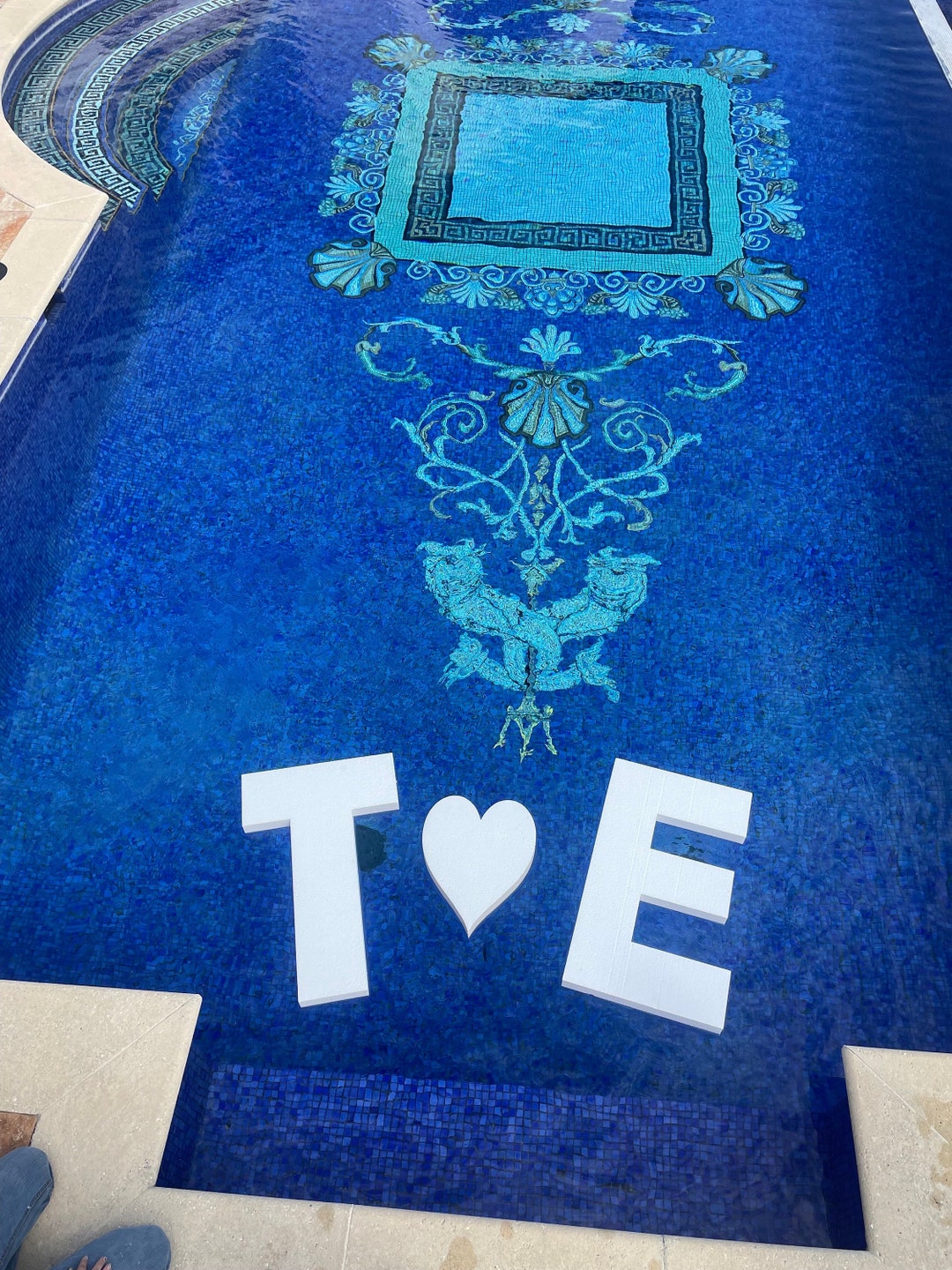 Large Floating Pool Letters & Signs | 3D Foam Initials for Wedding ...