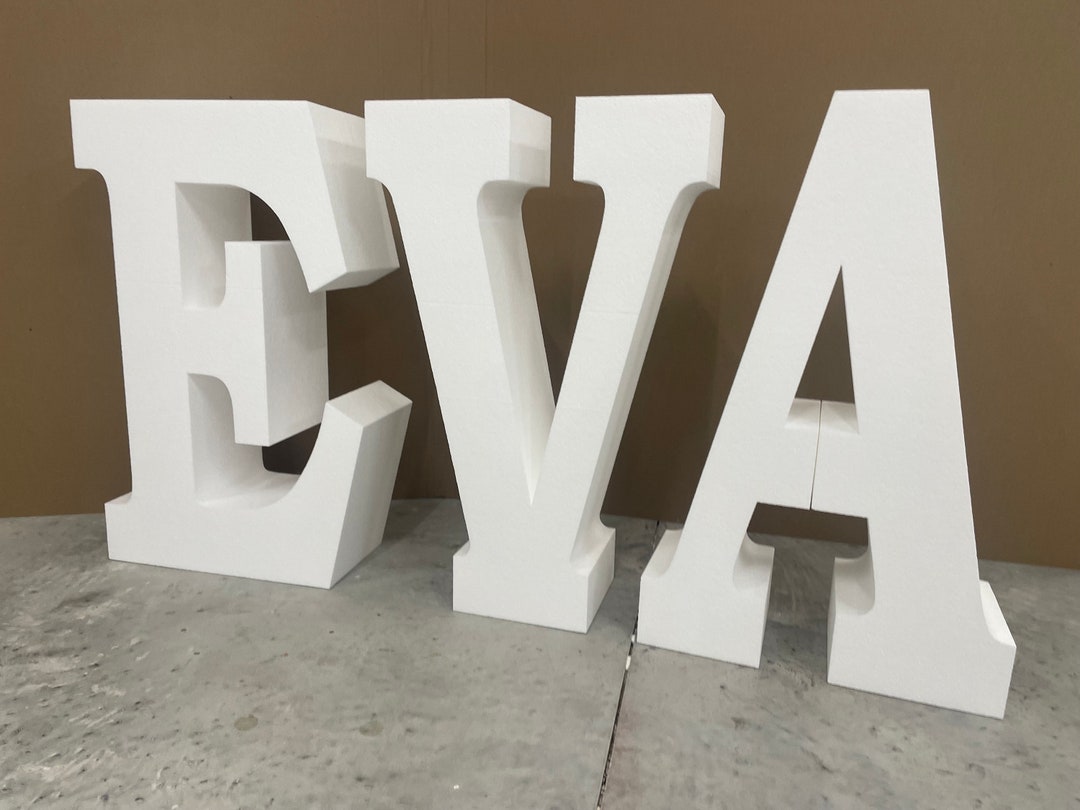 Large Thick Customizable Names Letters | Personal 30" Tall 3D Styrofoam ...