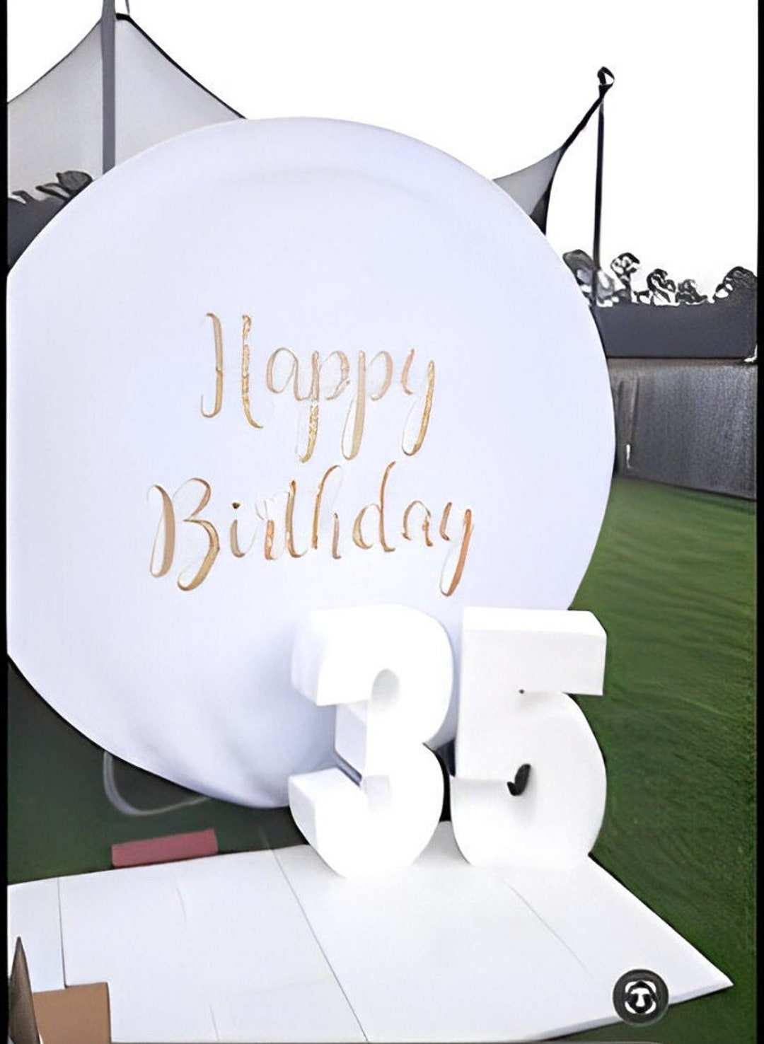 ANY 2 Birthday Party Numbers | Self Standing Table Base Numbers for ...