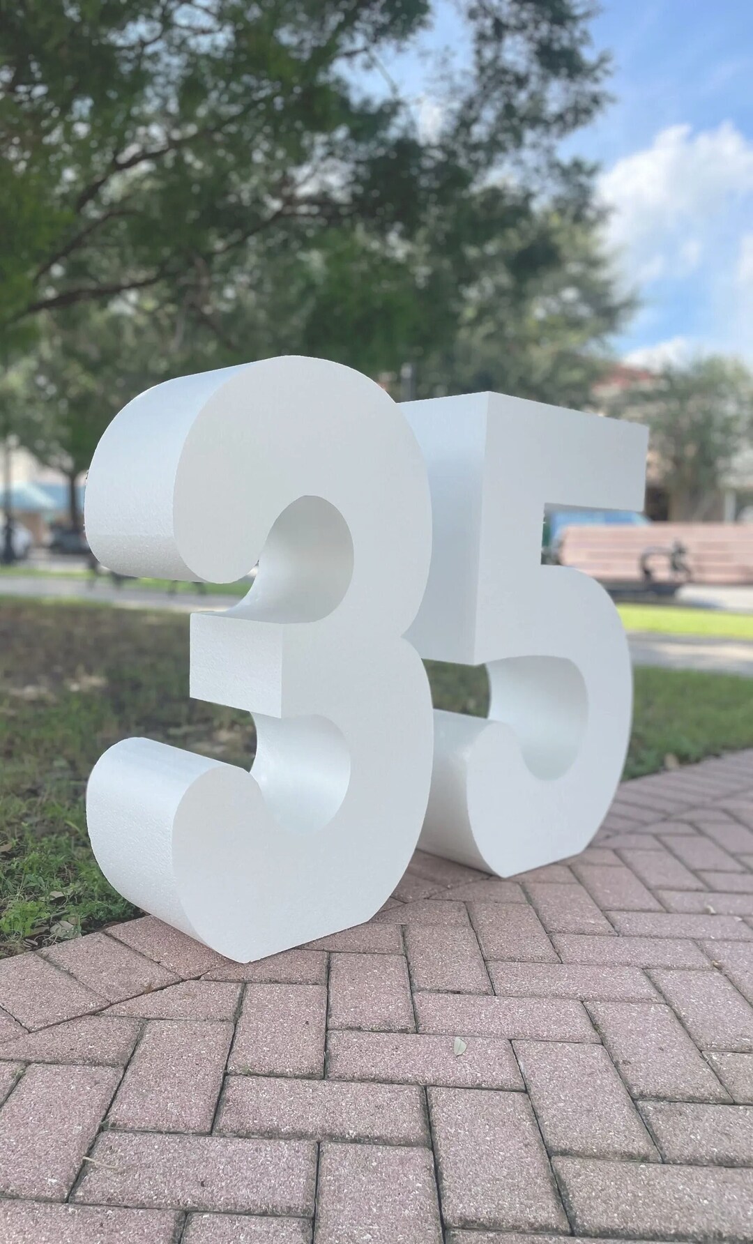 Large 3D Foam Numbers for Birthday Parties | 30" Tall Backdrop Foam ...