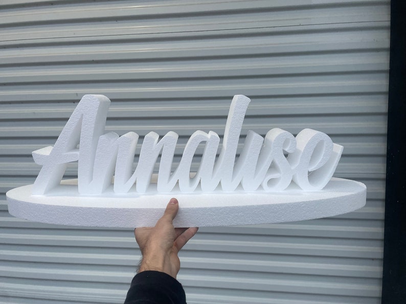 Custom Nametag Name Sign | Customizable 3D Foam Name Label Backdrop ...