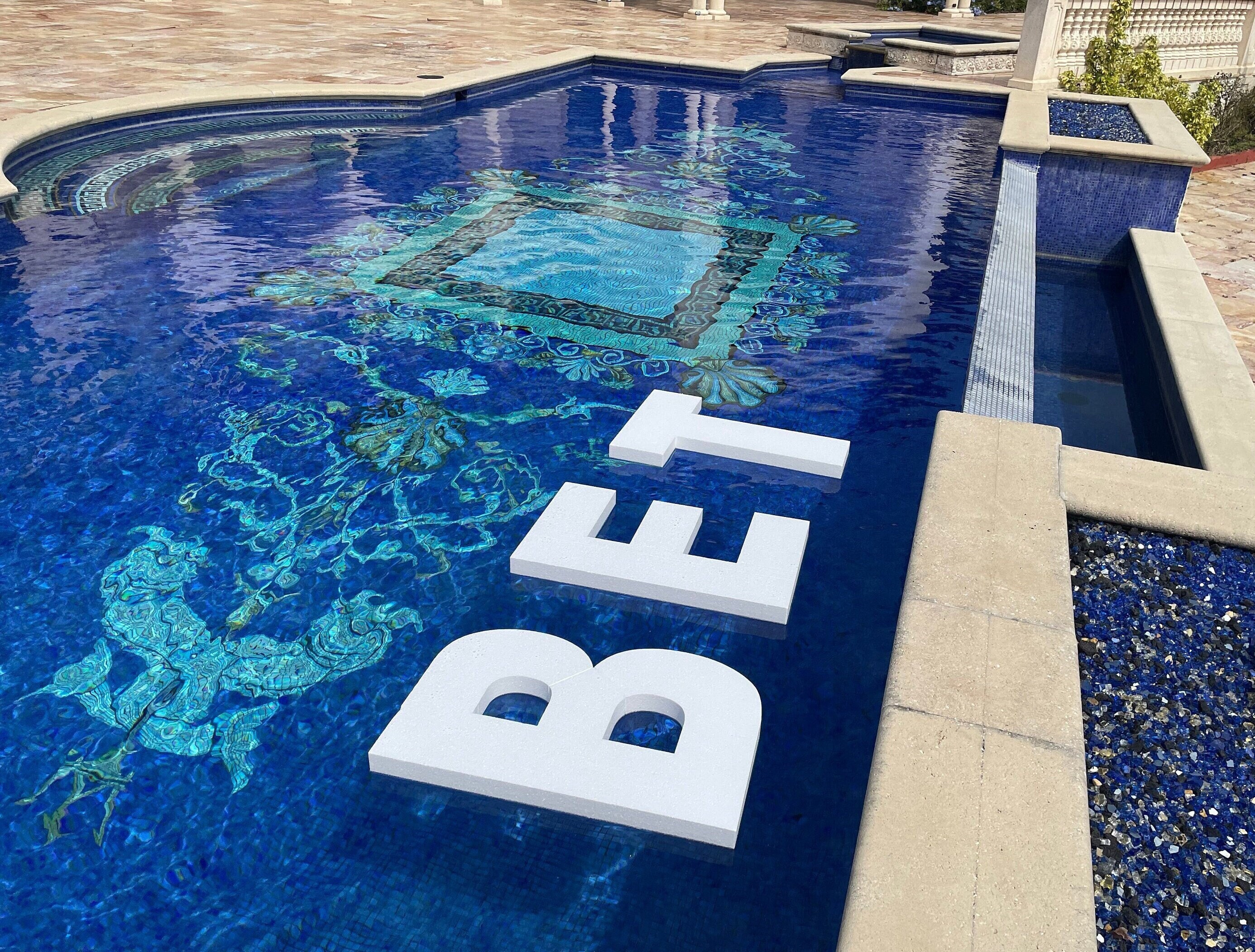 Giant Floating Pool Letters 30 Tall Styrofoam Letters for Parties ...