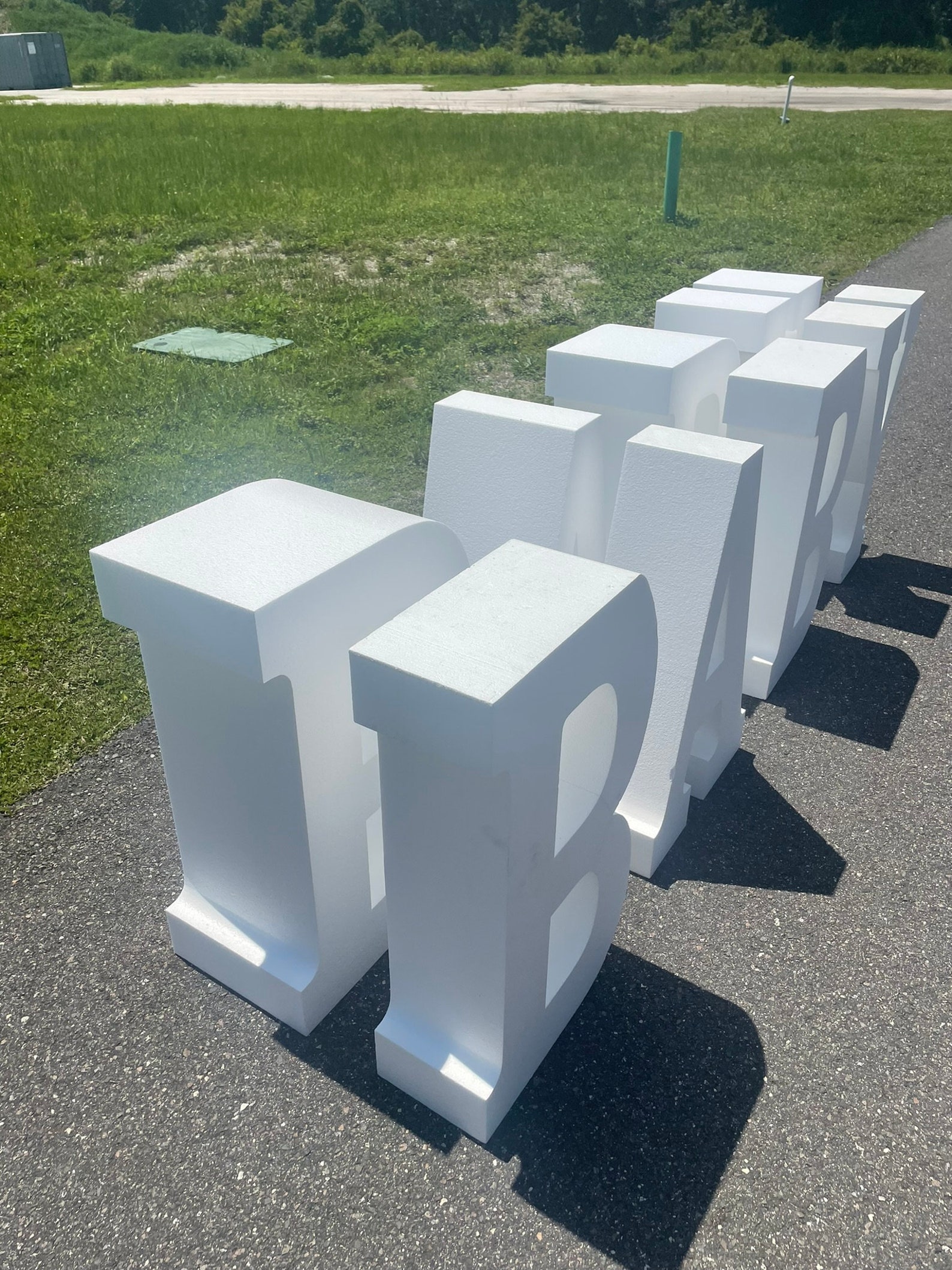 30" TALL 3D THICK BABY Letters | Table Base Styrofoam Baby Letters for ...