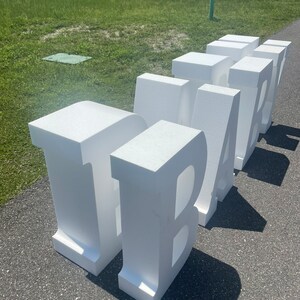 30" TALL 3D THICK BABY Letters | Table Base Styrofoam Baby Letters for ...