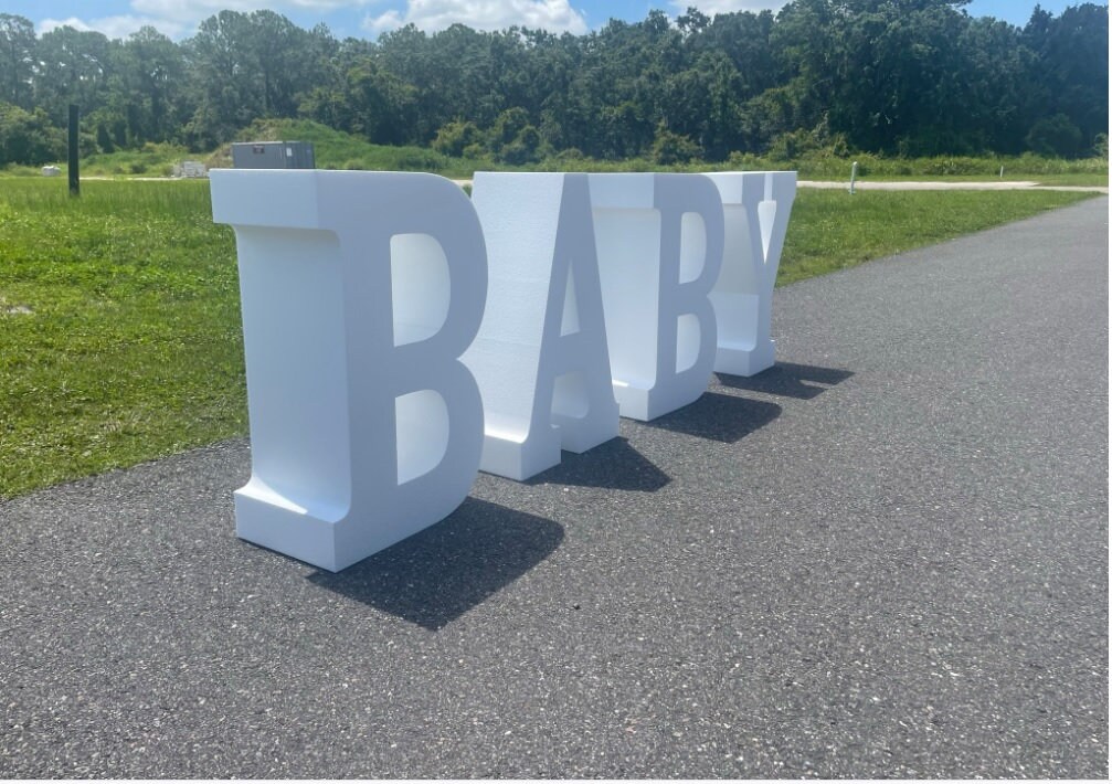 Large Standing Baby Letters for Baby Shower Parties 30 Tall Thick ...