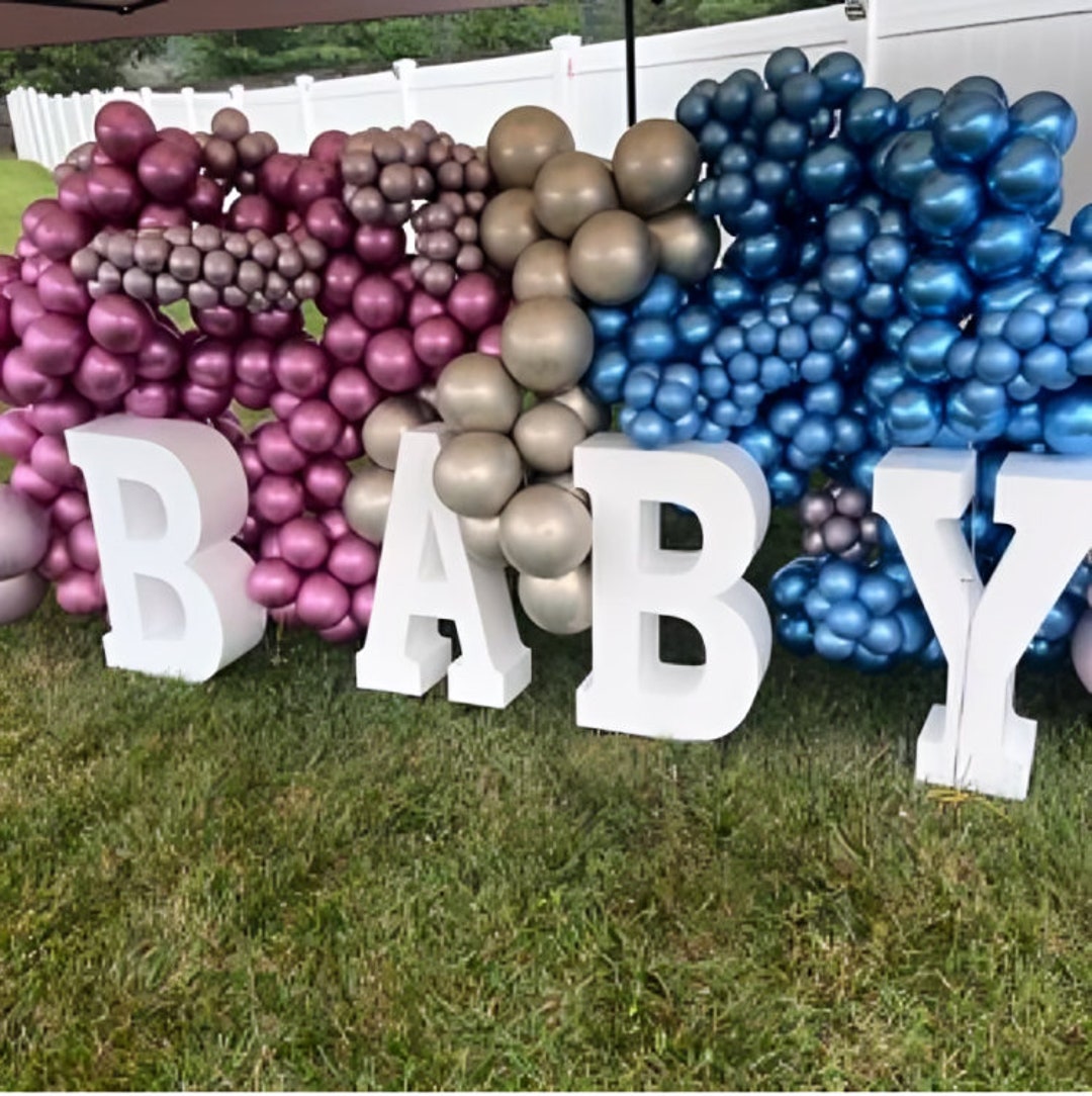 Giant 3D Baby Letters | 30" Tall Big Customizable Styrofoam Baby ...