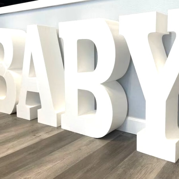 Baby Shower Letters - Etsy
