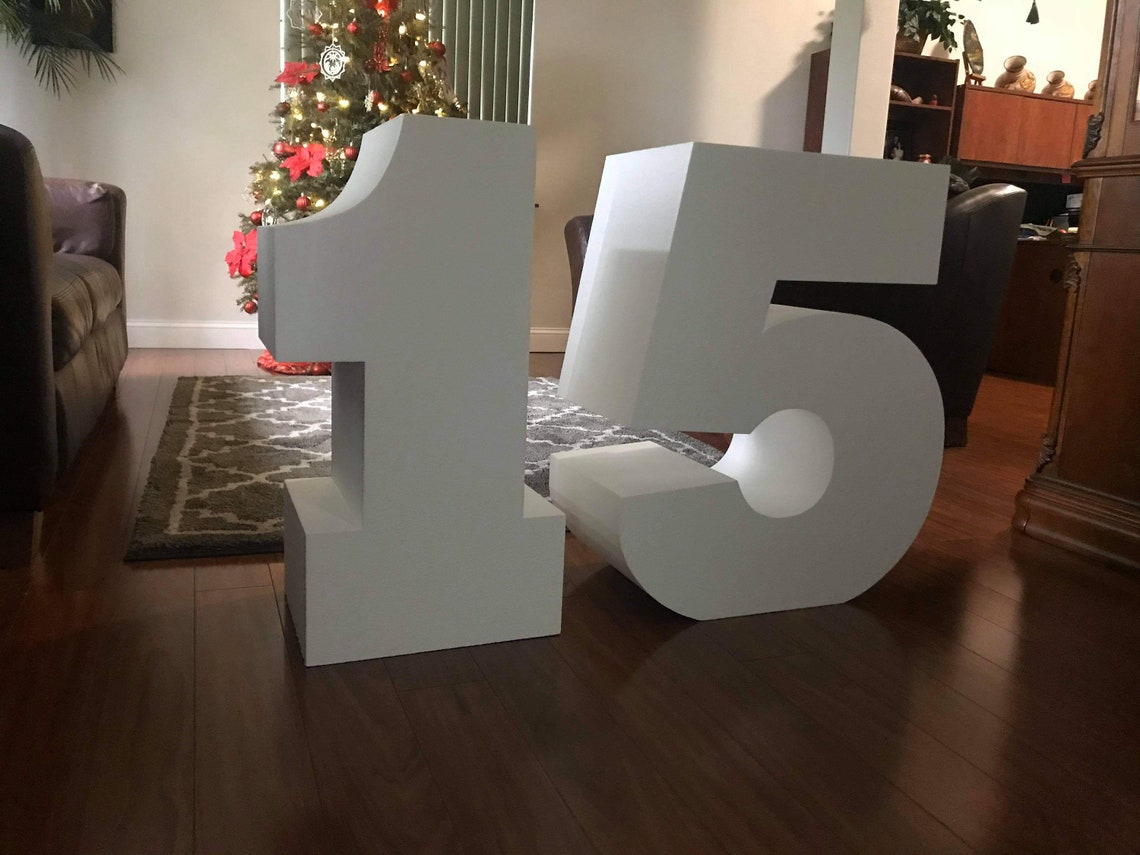 Any 2 Birthday Numbers | Giant 3D Self Standing Foam Numbers | Huge ...