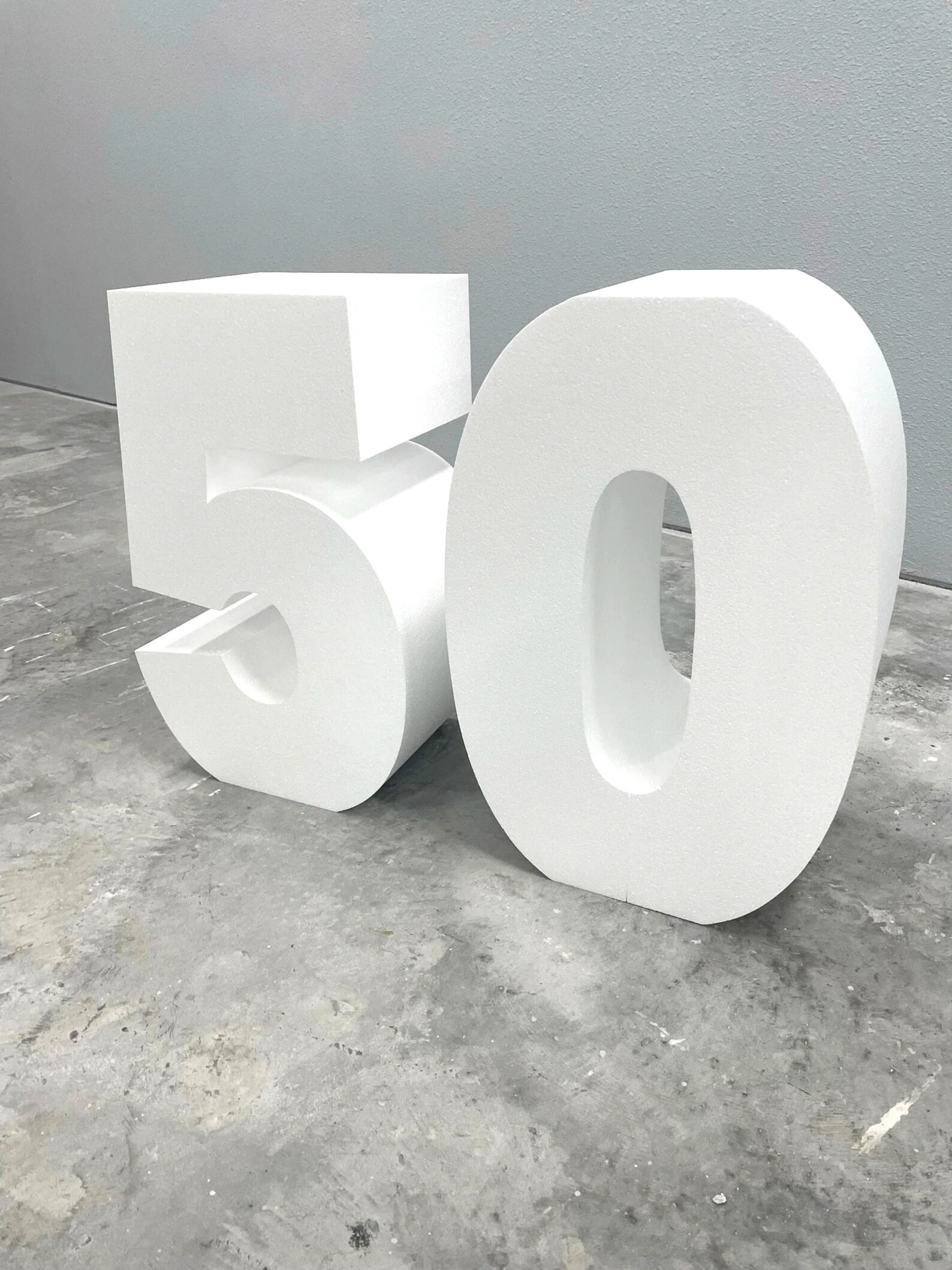 Large Standing Prop Background Numbers 3D Customizable Styrofoam ...
