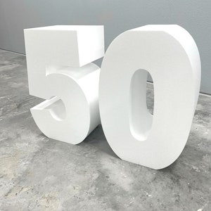 Large Standing Prop Background Numbers | 3D Customizable Styrofoam ...