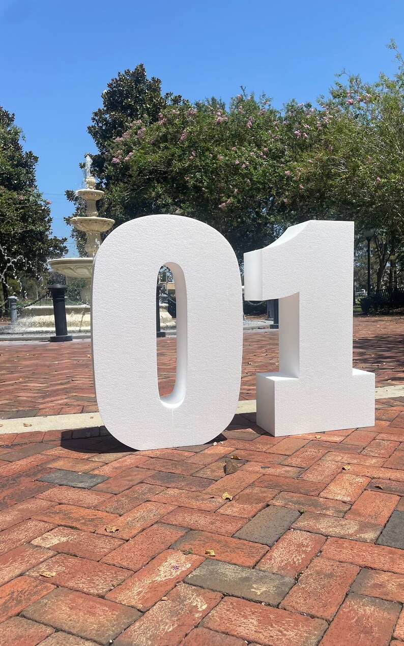 Big Freestanding Birthday Numbers 30 Tall 3D Styrofoam Letters for ...